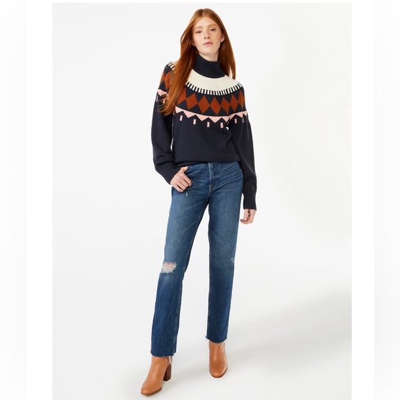 Free Assembly | Sweaters | Free Assembly Womens Fair Isle Sweater ...